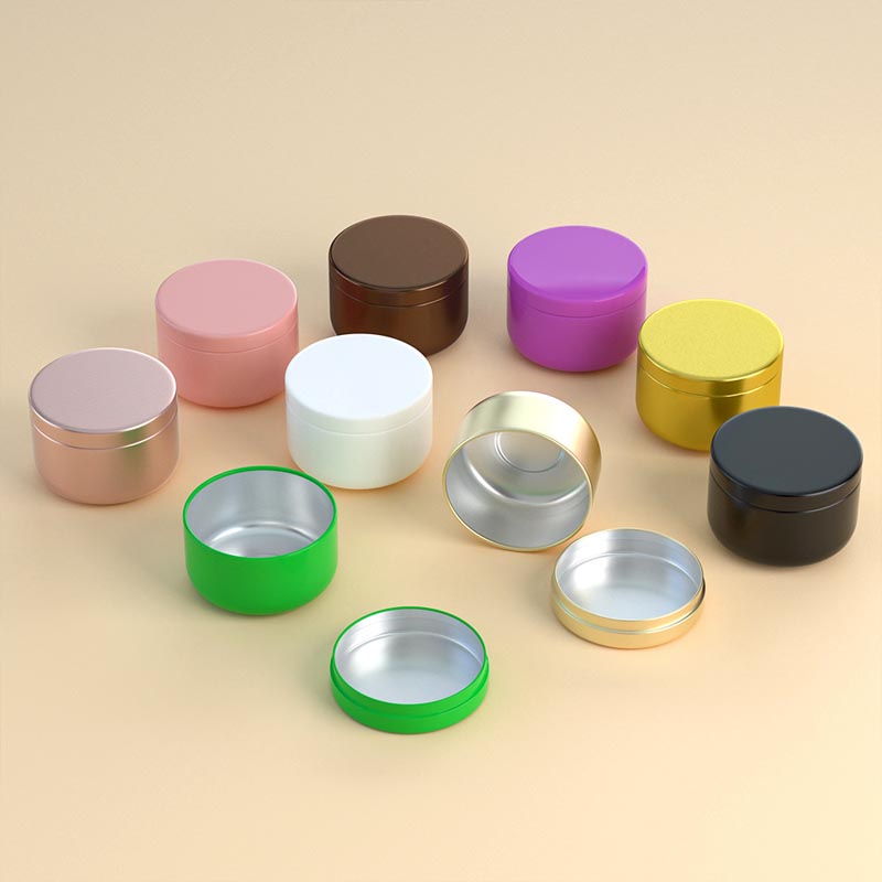 Metal Tins, 50g Round Metal Tins With Lids Aluminium Tin Box For Candle ...